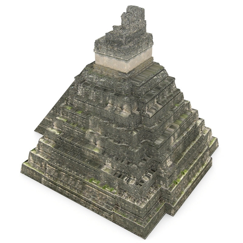 3d model tikal temple 1