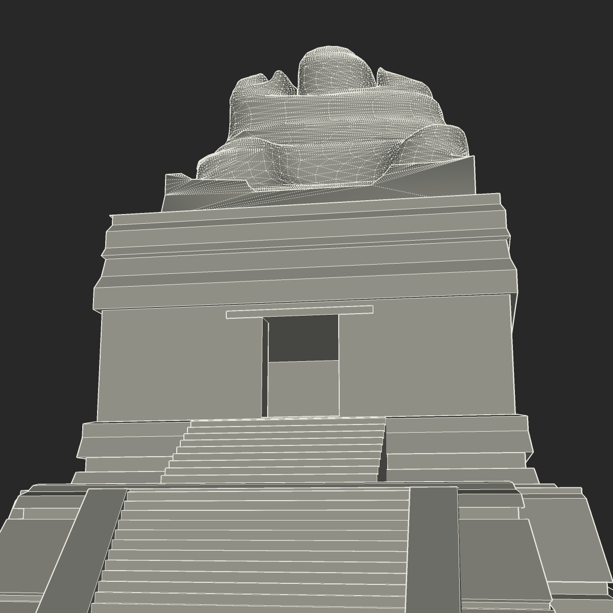 3d model tikal temple 1