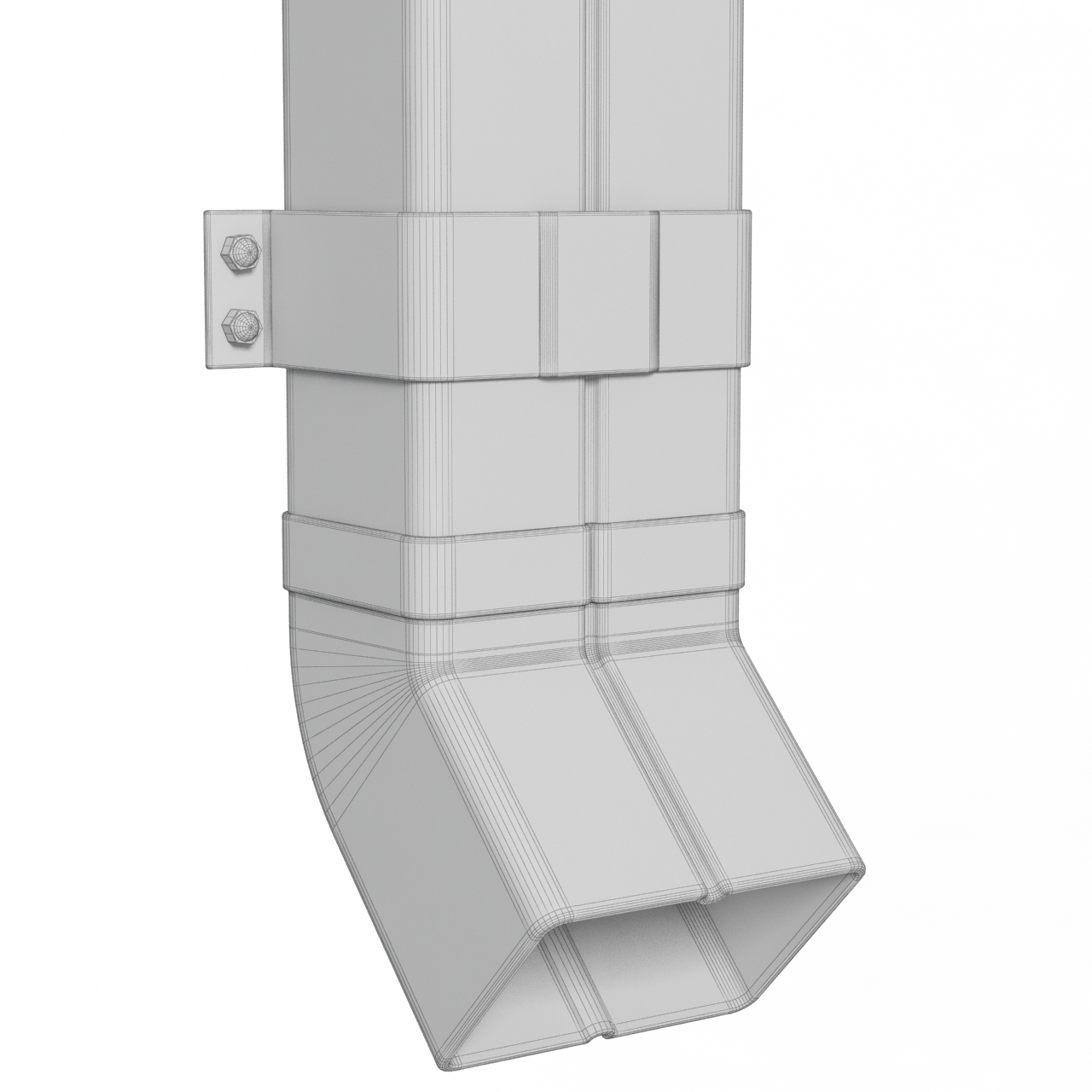 3d gutters rain water model