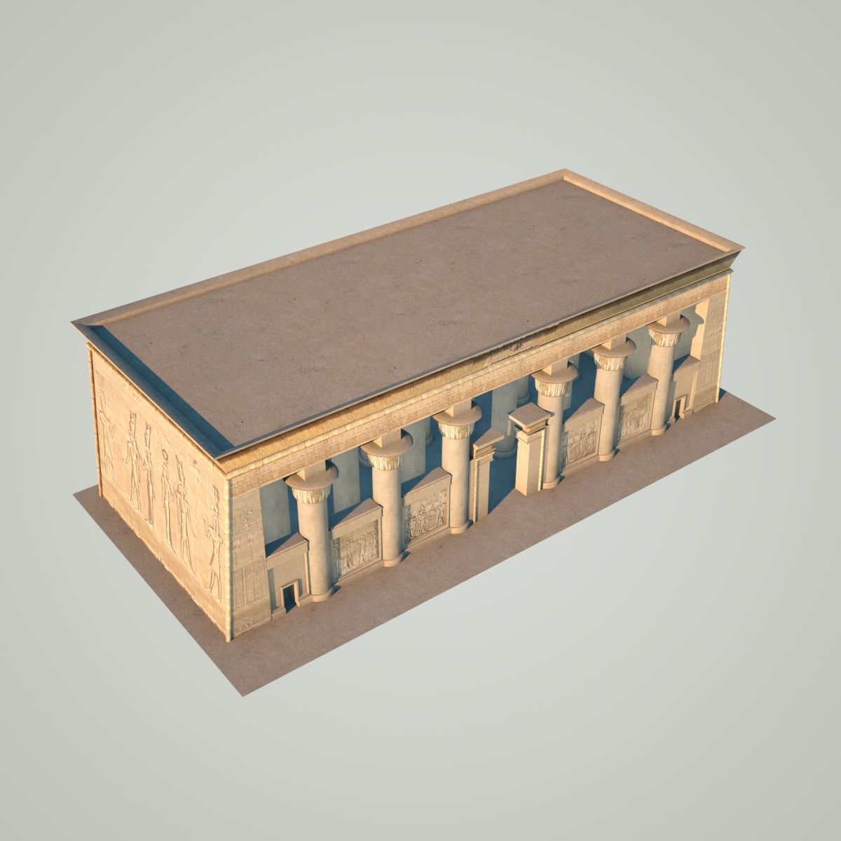 egyptian temple 3d c4d