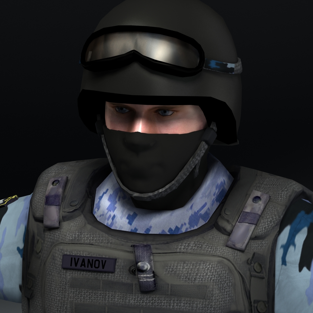 3d model omon russian police officer