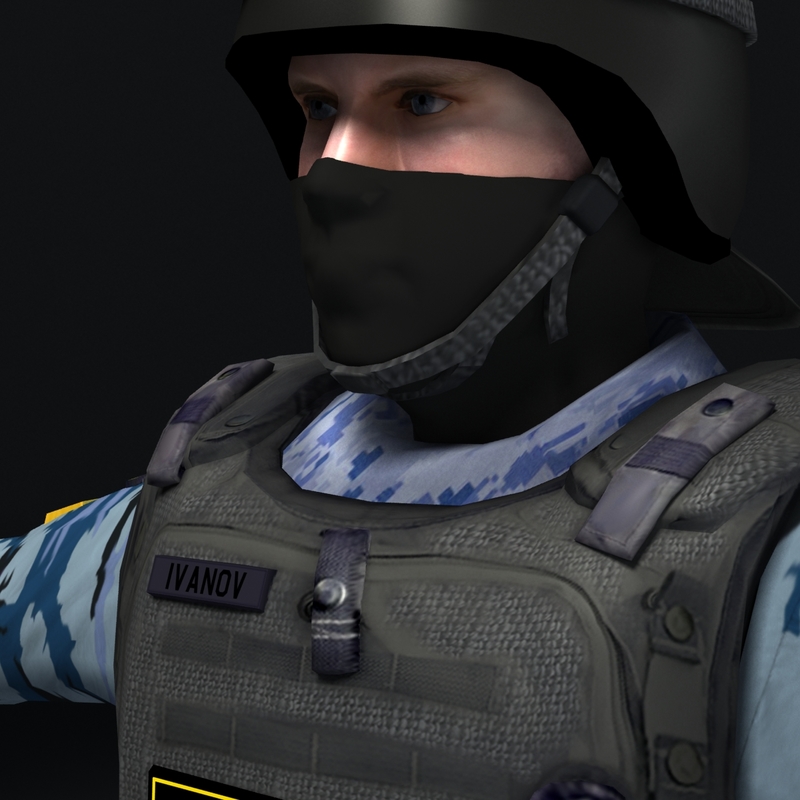 3d model omon russian police officer