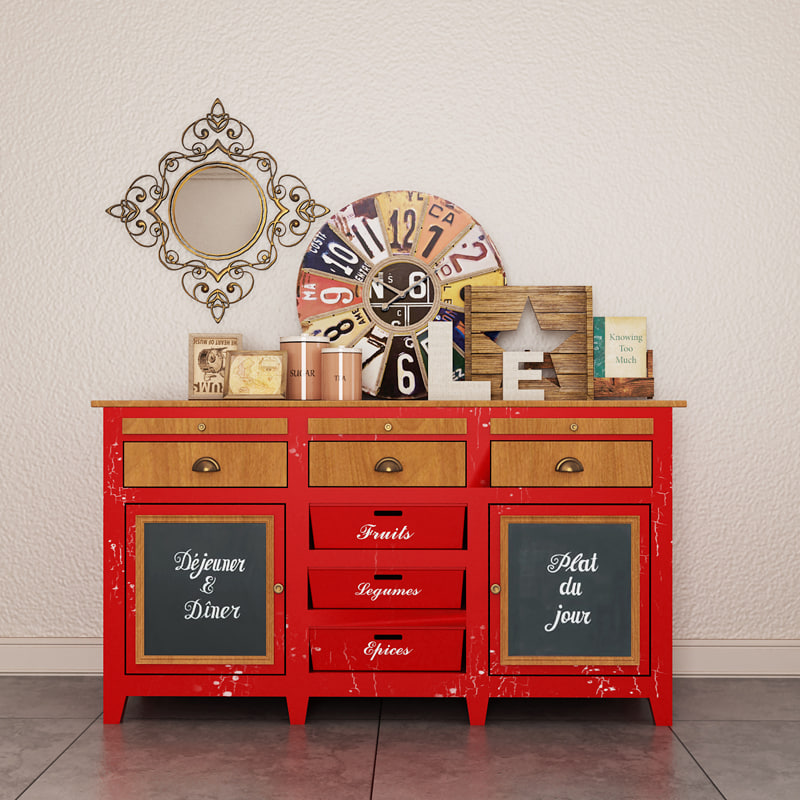 vintage display 3d model