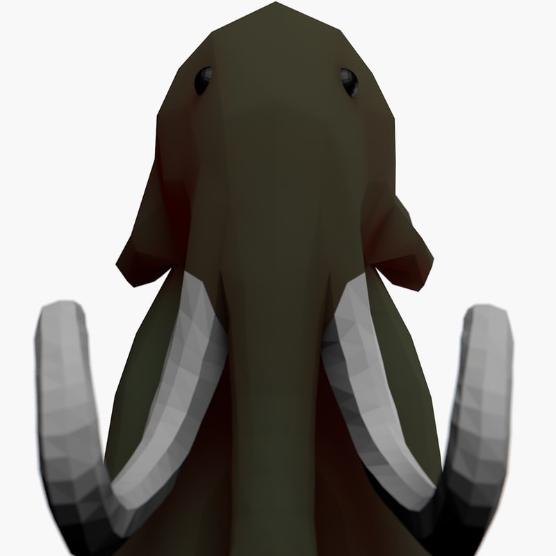 3d cartoon mammoth model