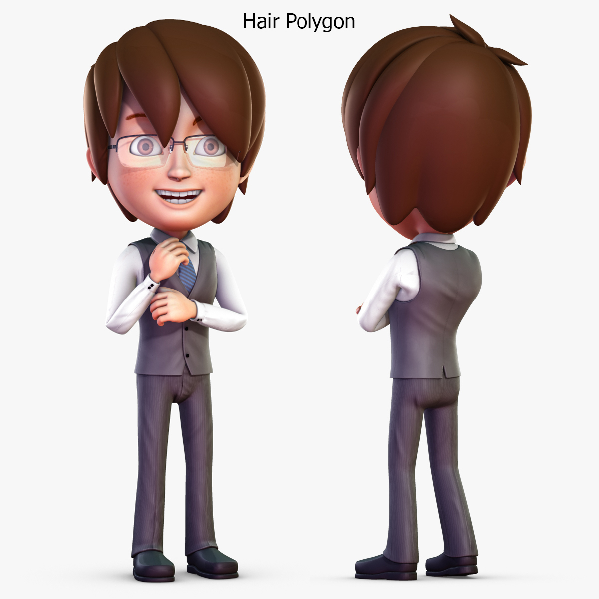 3d crtoon chrcter model