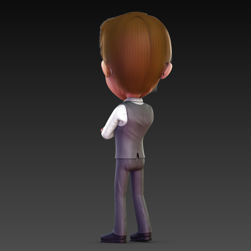 3d crtoon chrcter model
