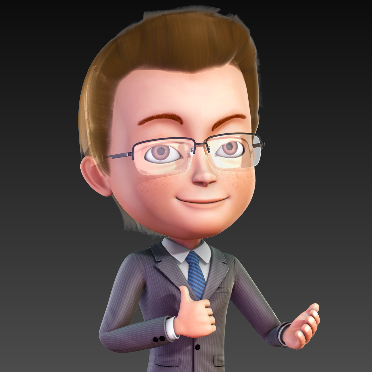 3d crtoon chrcter model