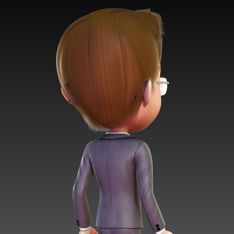 3d crtoon chrcter model