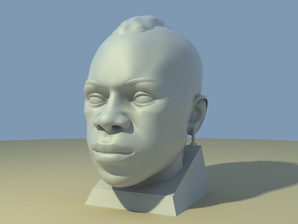 3d character face model