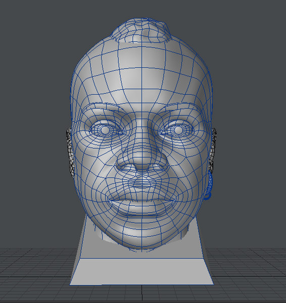 3d character face model