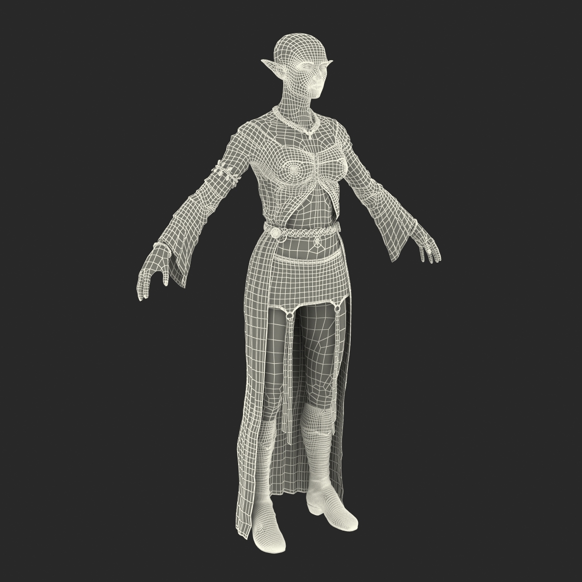 female elf 2 3d model