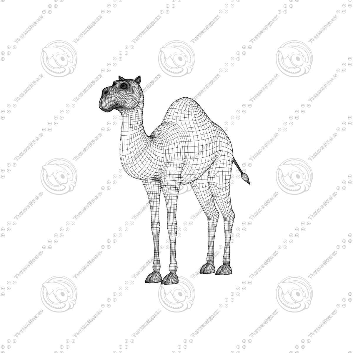 cartoon camel obj