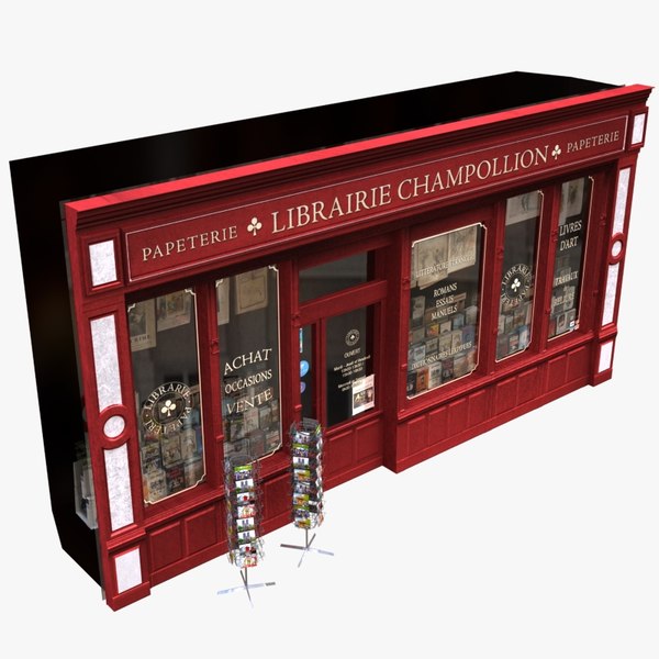3d typical paris shop store model