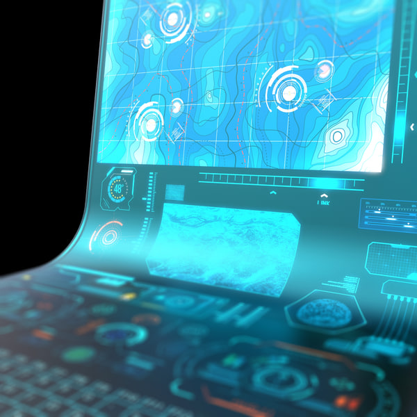 3ds max laptop hologram