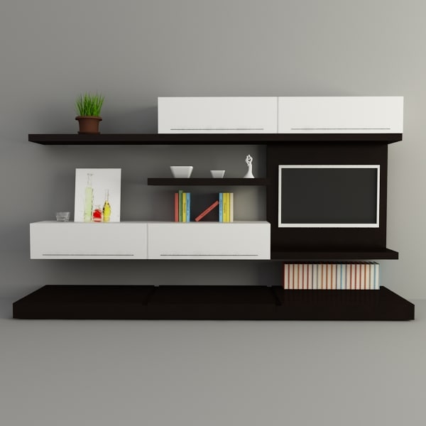 3d tv wall model