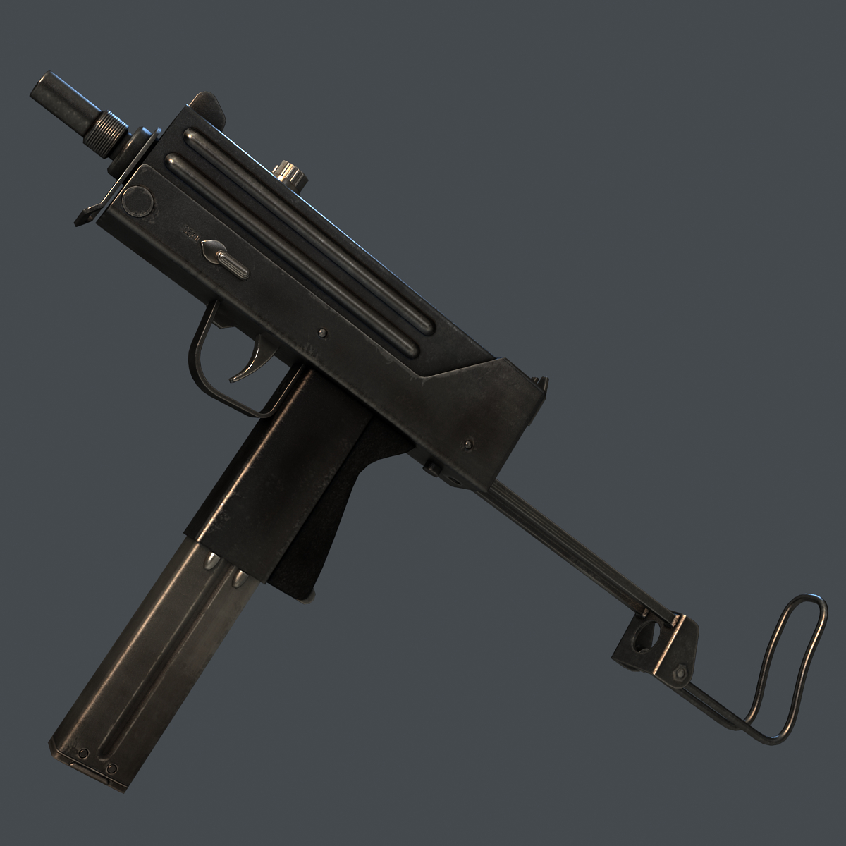 free ingram machine pistol 3d model