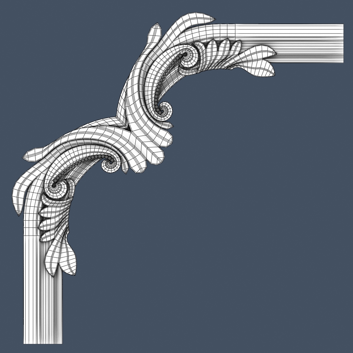 3d molding corner model