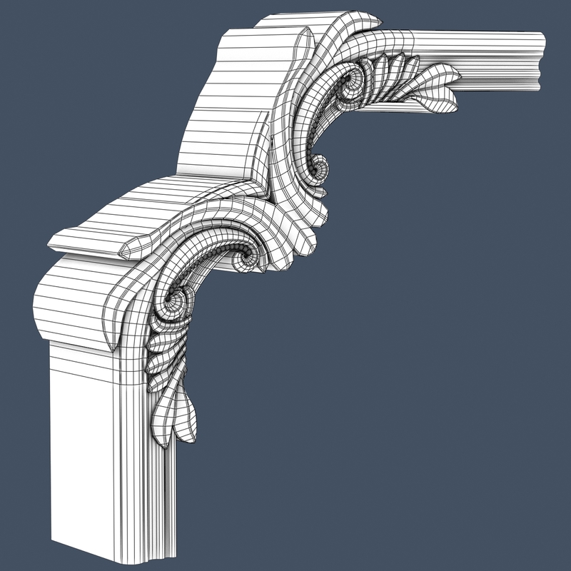 3d molding corner model