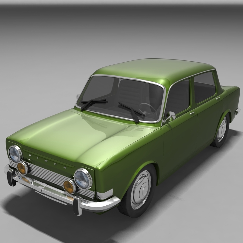 3d model simca 1000 car