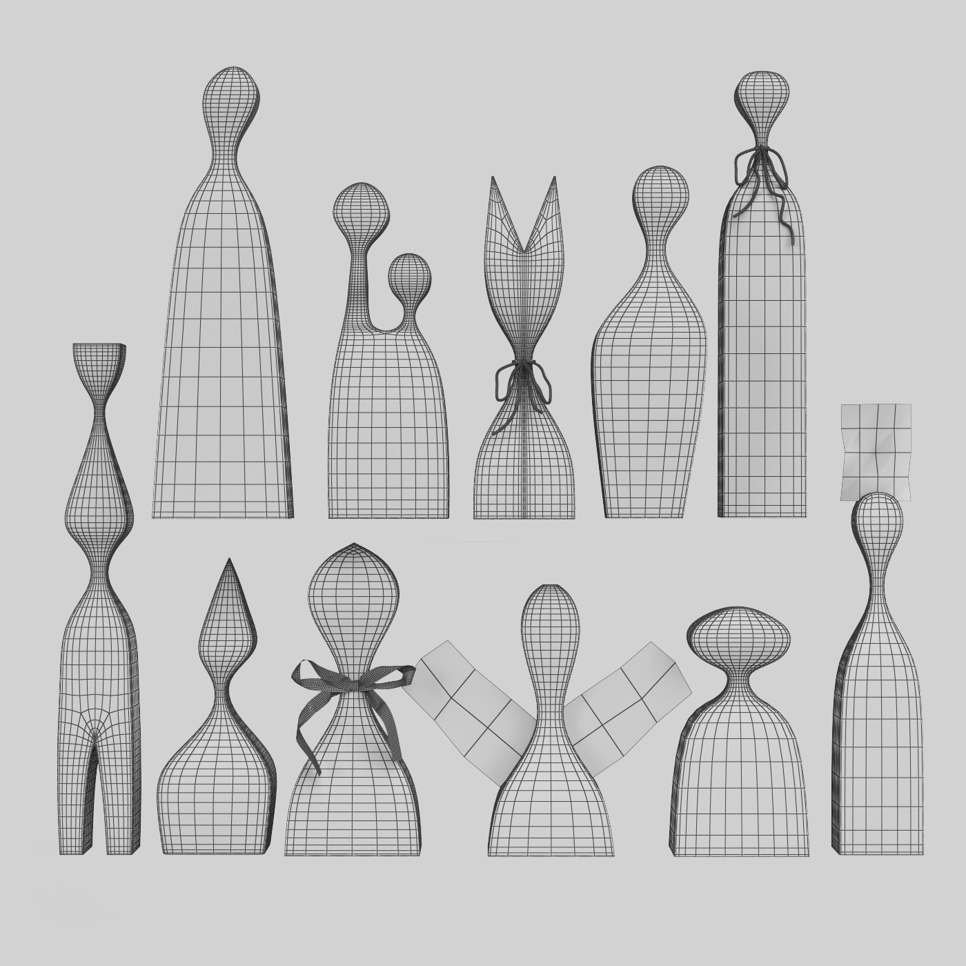 3d model girard wooden dolls toy