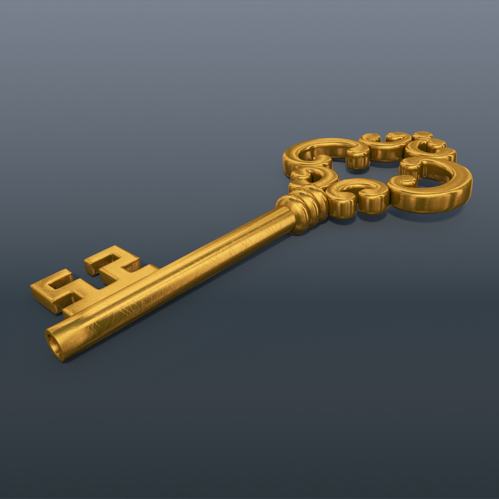 realistic key obj
