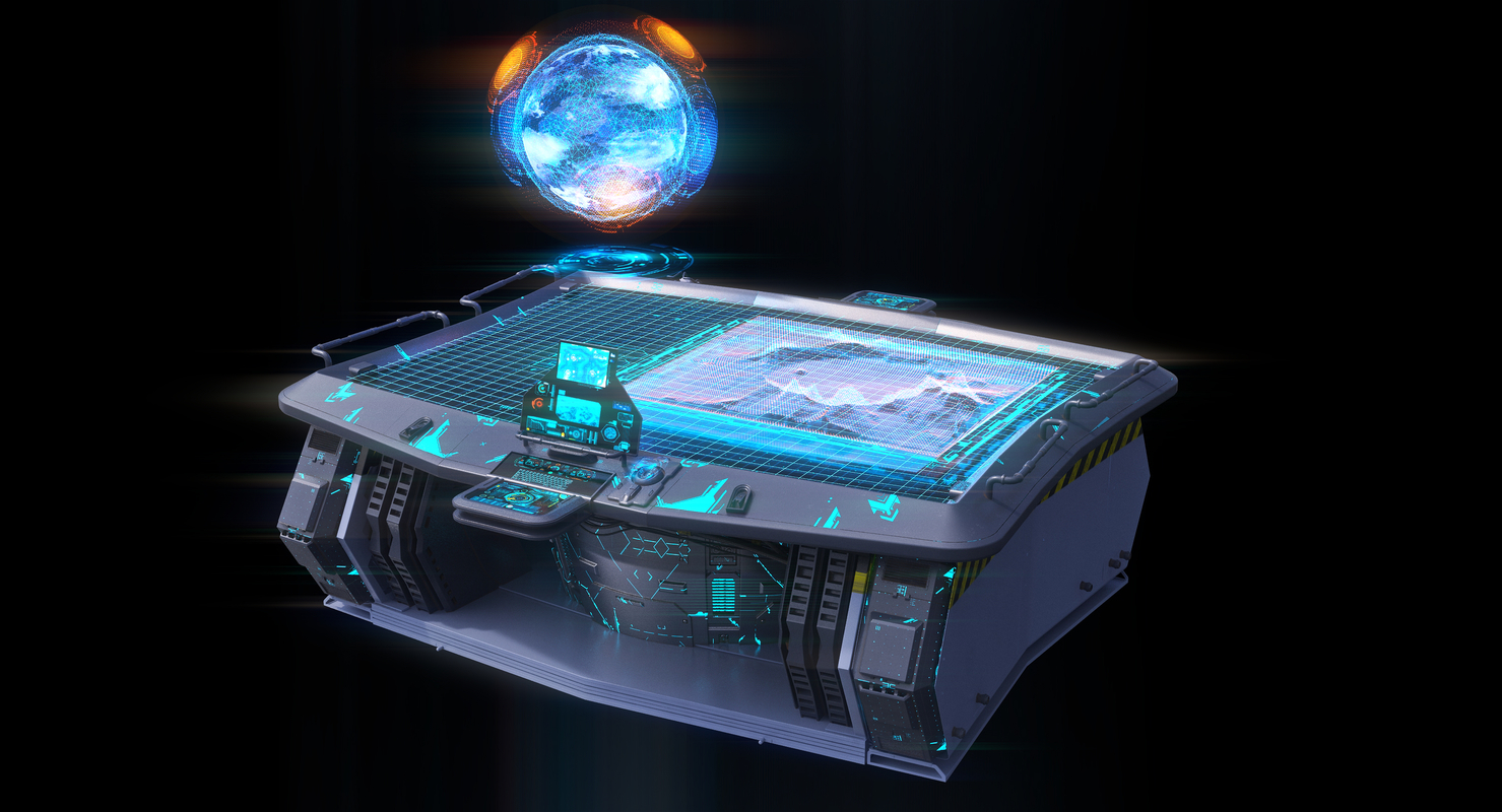 3d hologram table model