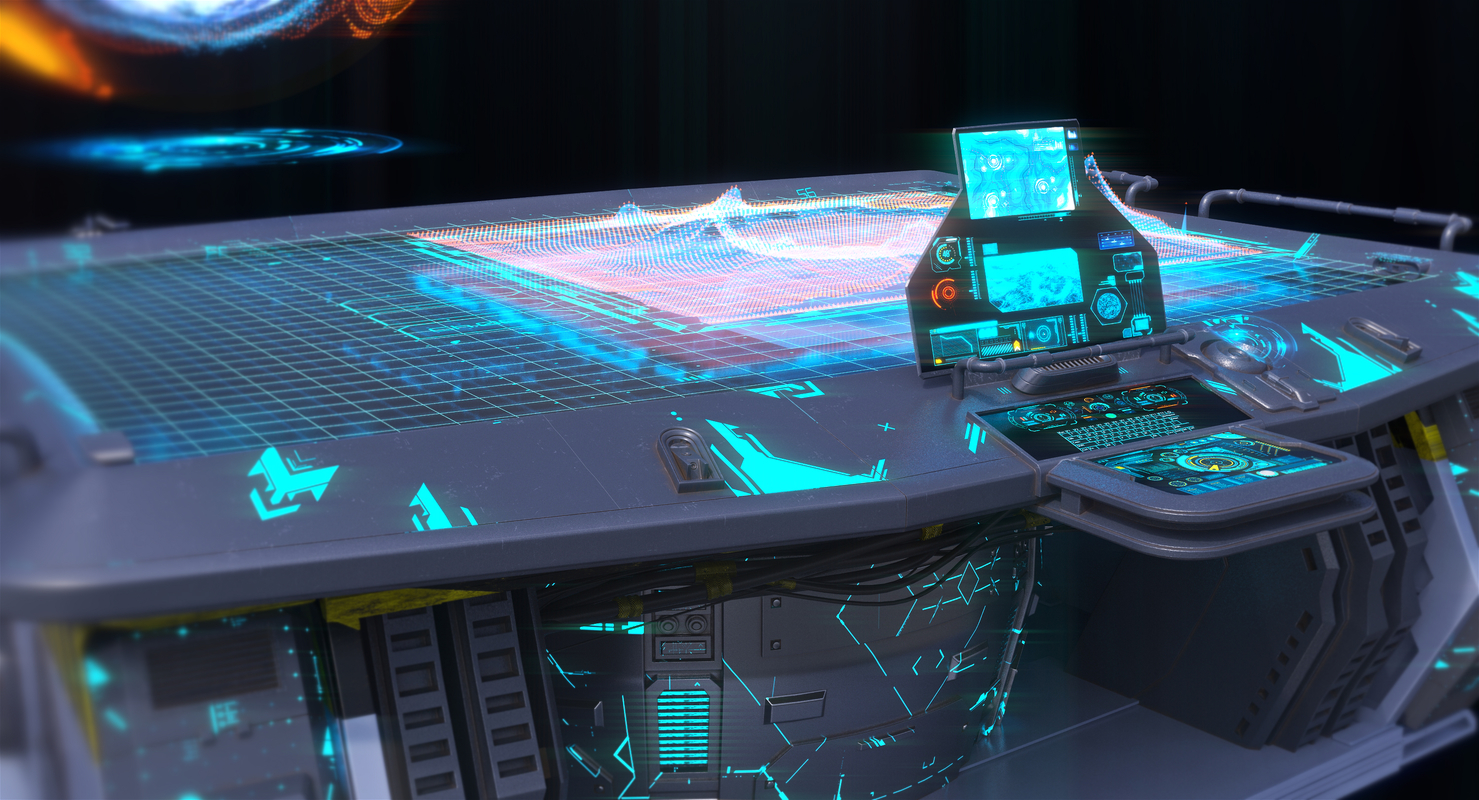 3d hologram table model