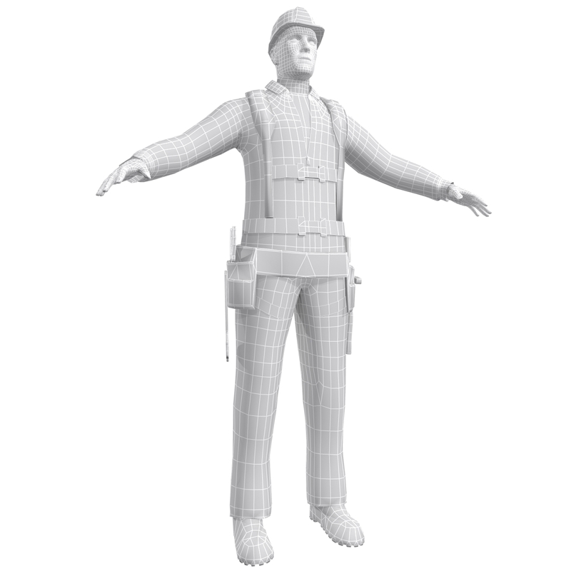 worker man 3d model