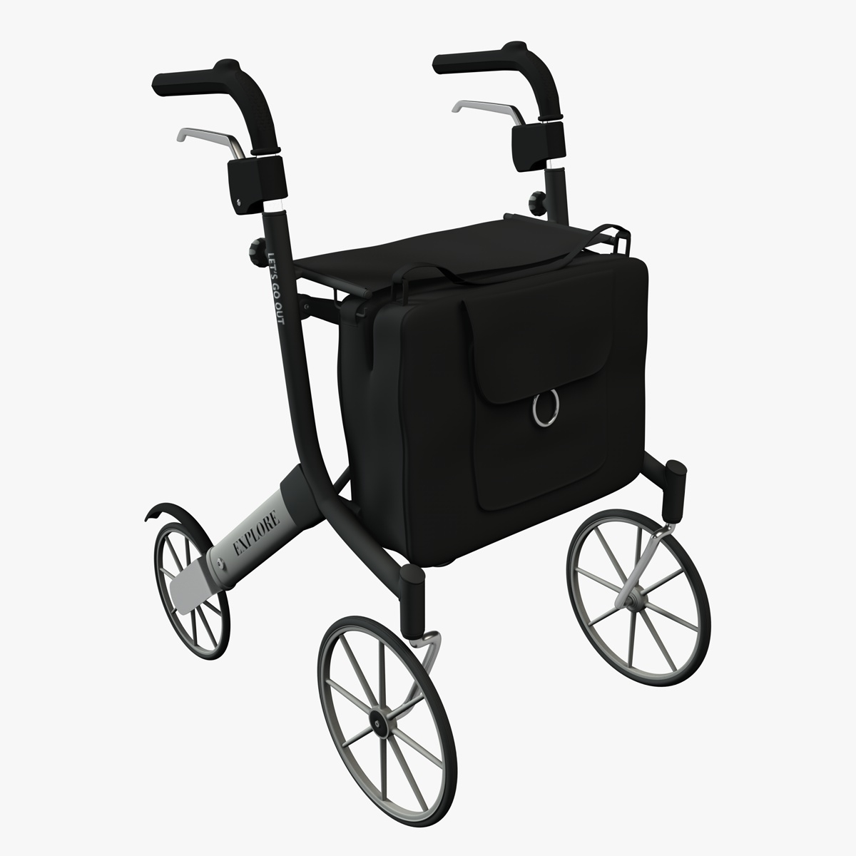 3d outdoor rollator