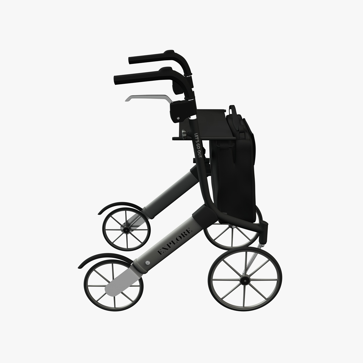 3d outdoor rollator