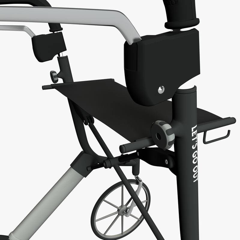 3d outdoor rollator