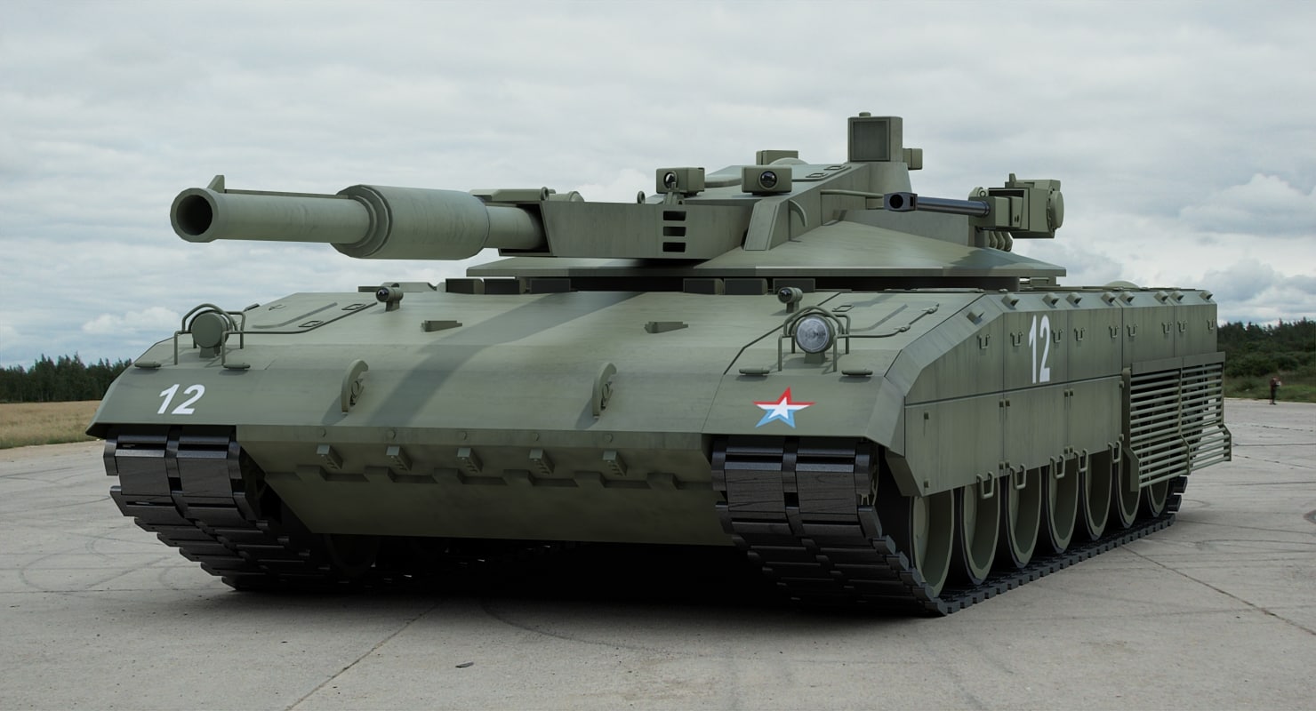 russian t14 armata battle tank 3d 3ds