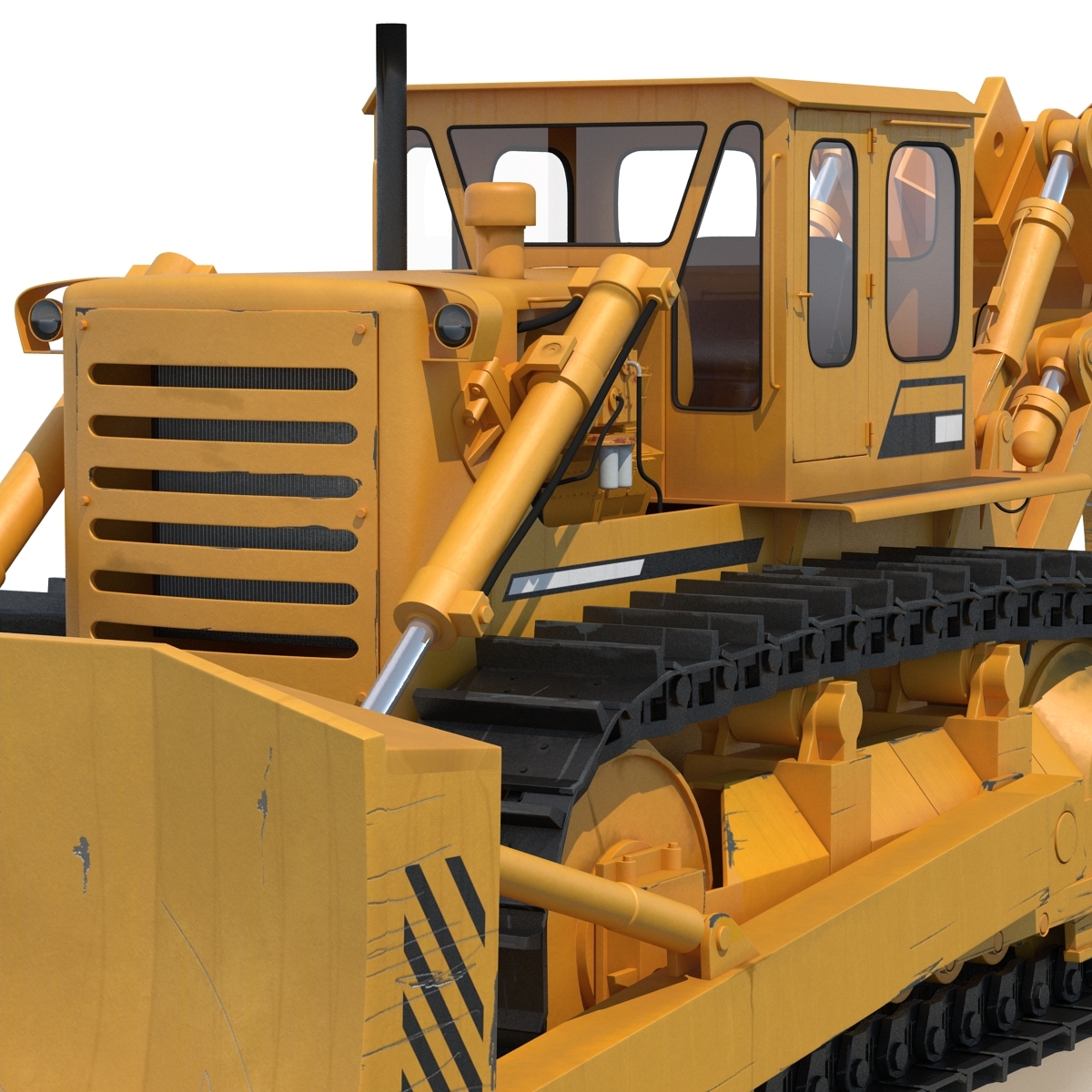 bulldozer rigged 3d model