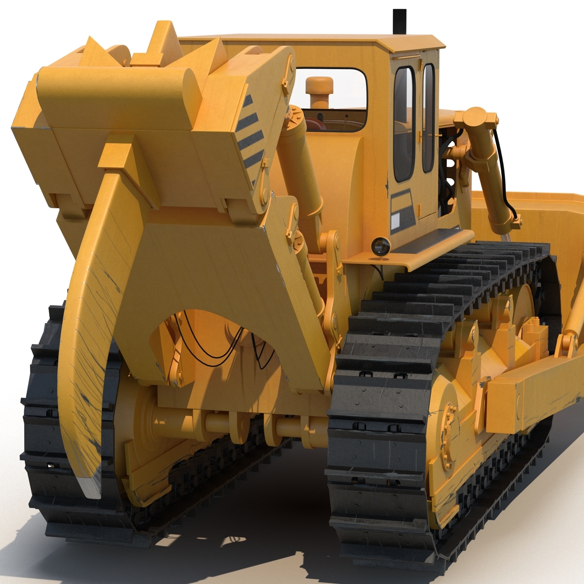 bulldozer rigged 3d model