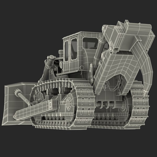 bulldozer rigged 3d model
