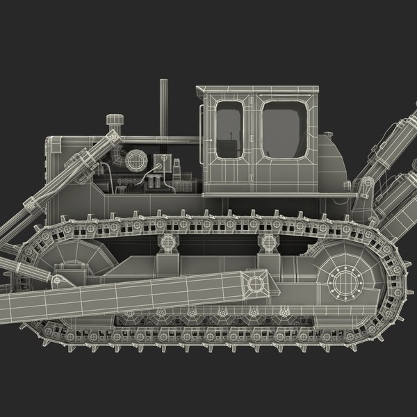 bulldozer rigged 3d model