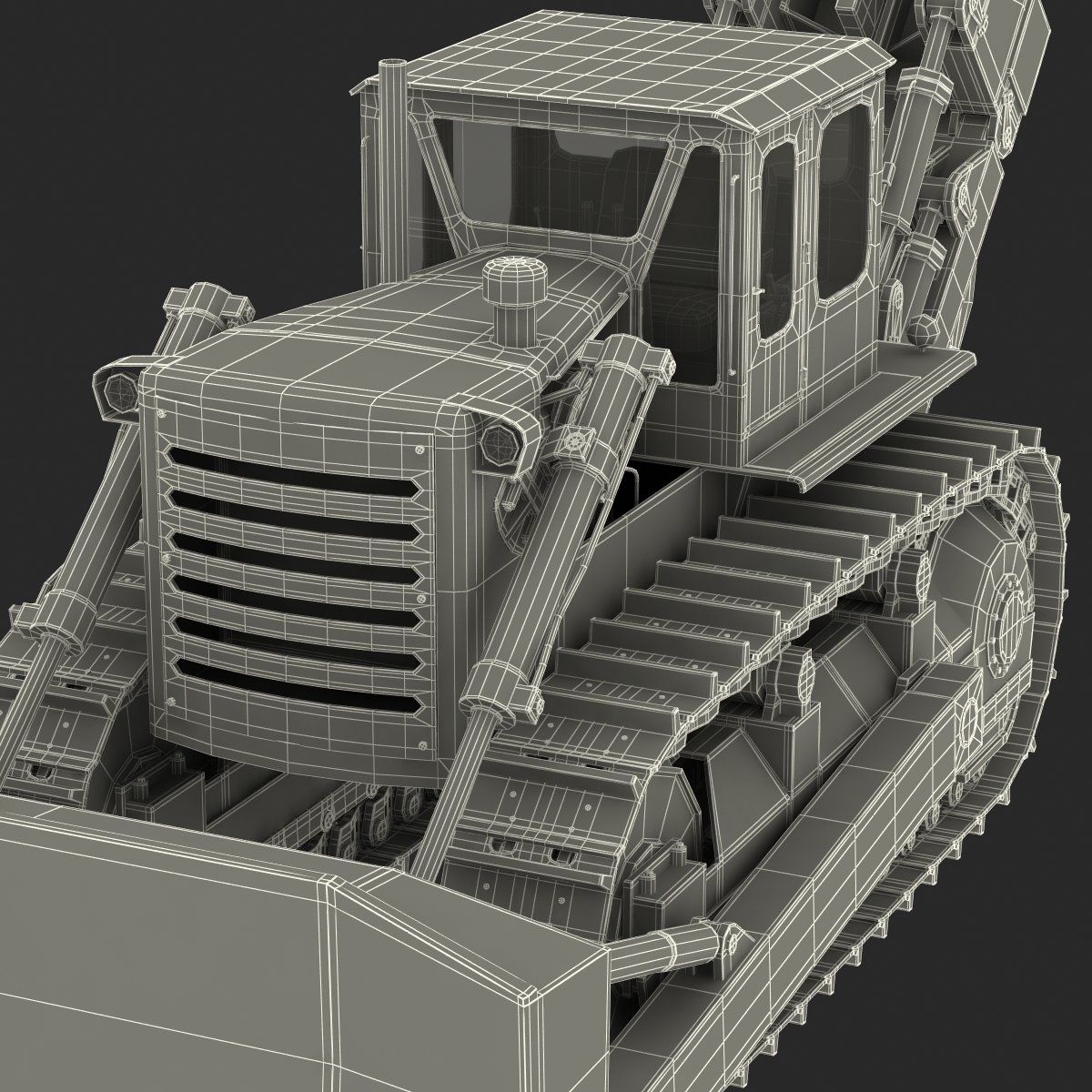 bulldozer rigged 3d model