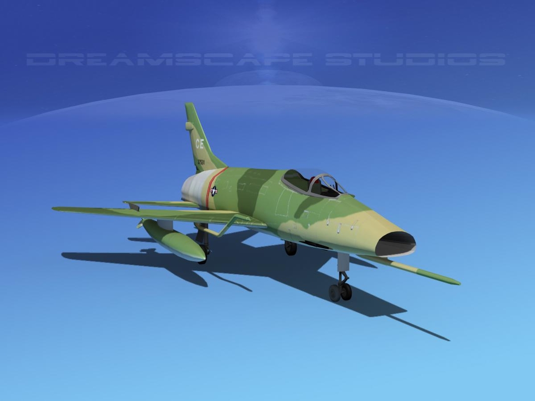 3d model super sabre north american