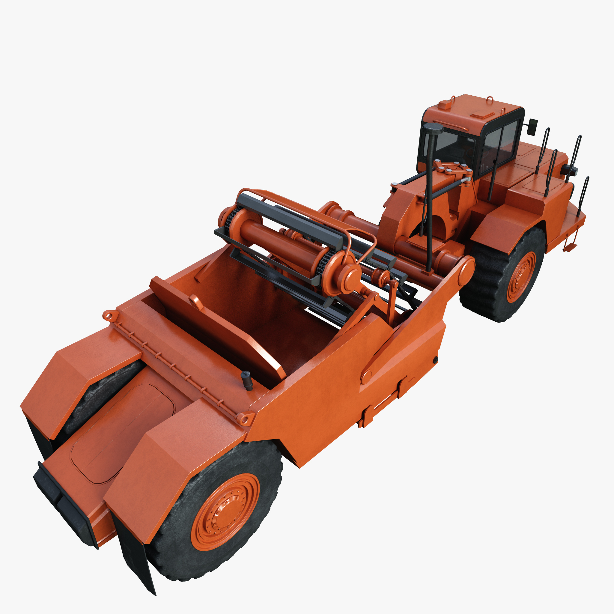 tractor scraper 3d model