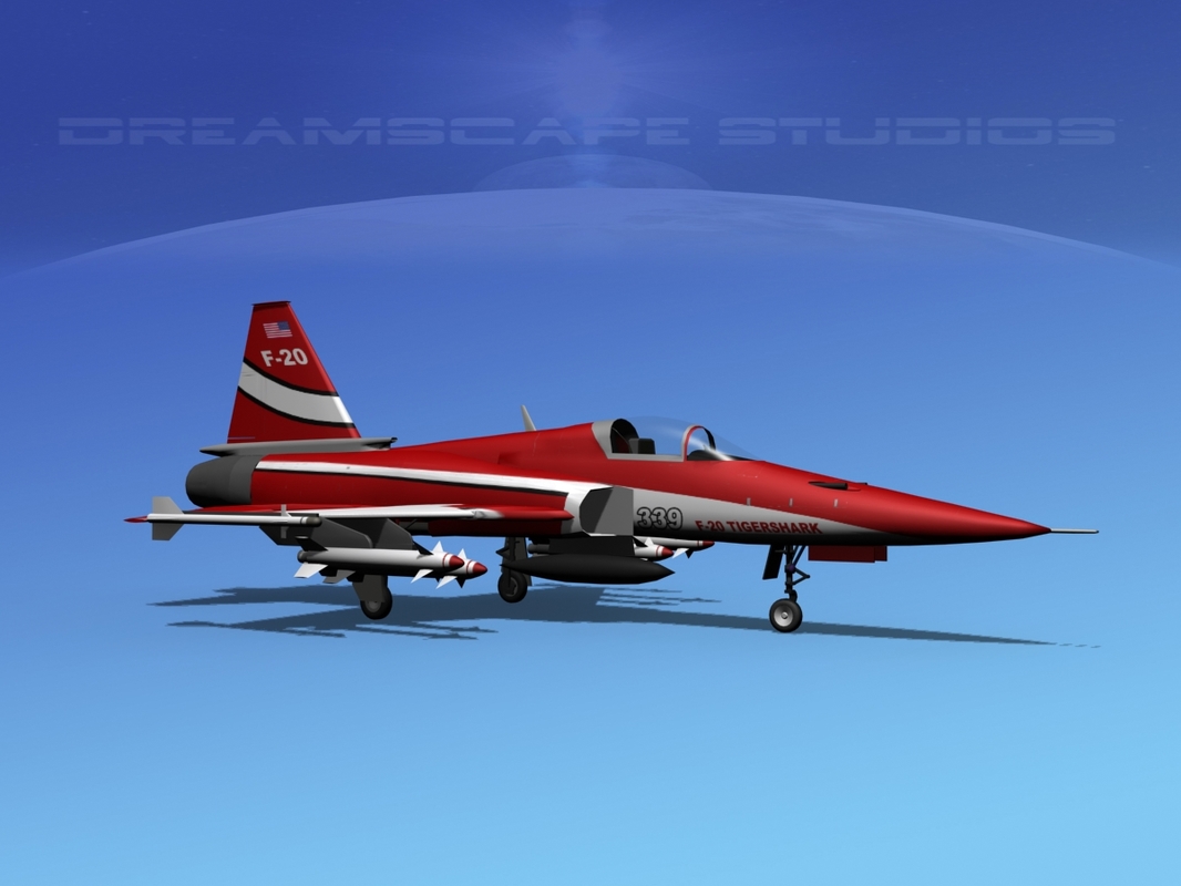 northrop tigershark f-20 fighter 3d model