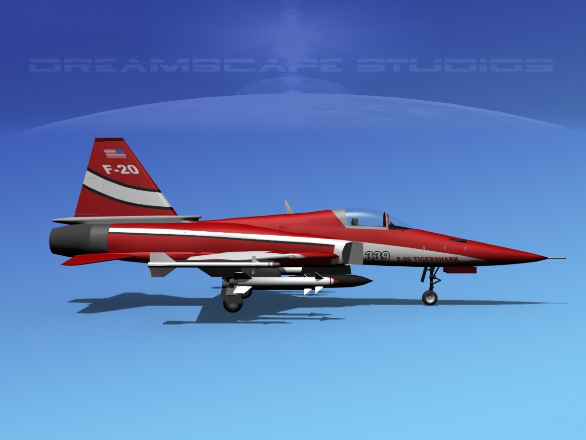 northrop tigershark f-20 fighter 3d model