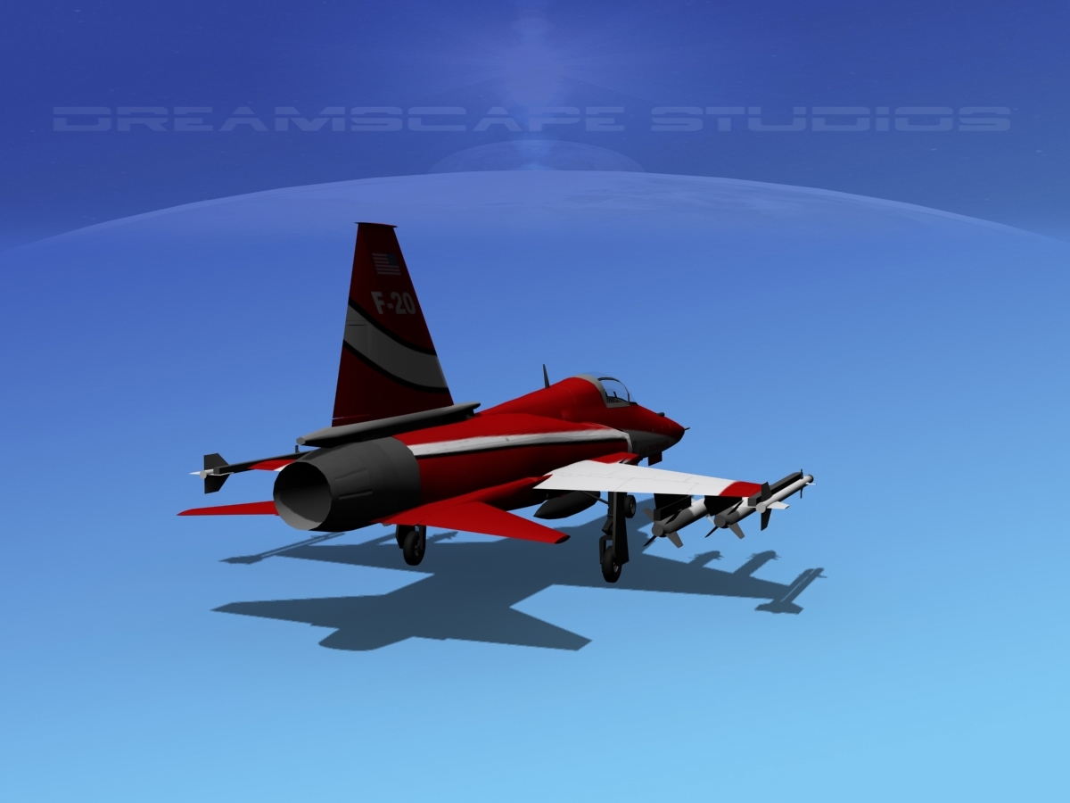 northrop tigershark f-20 fighter 3d model
