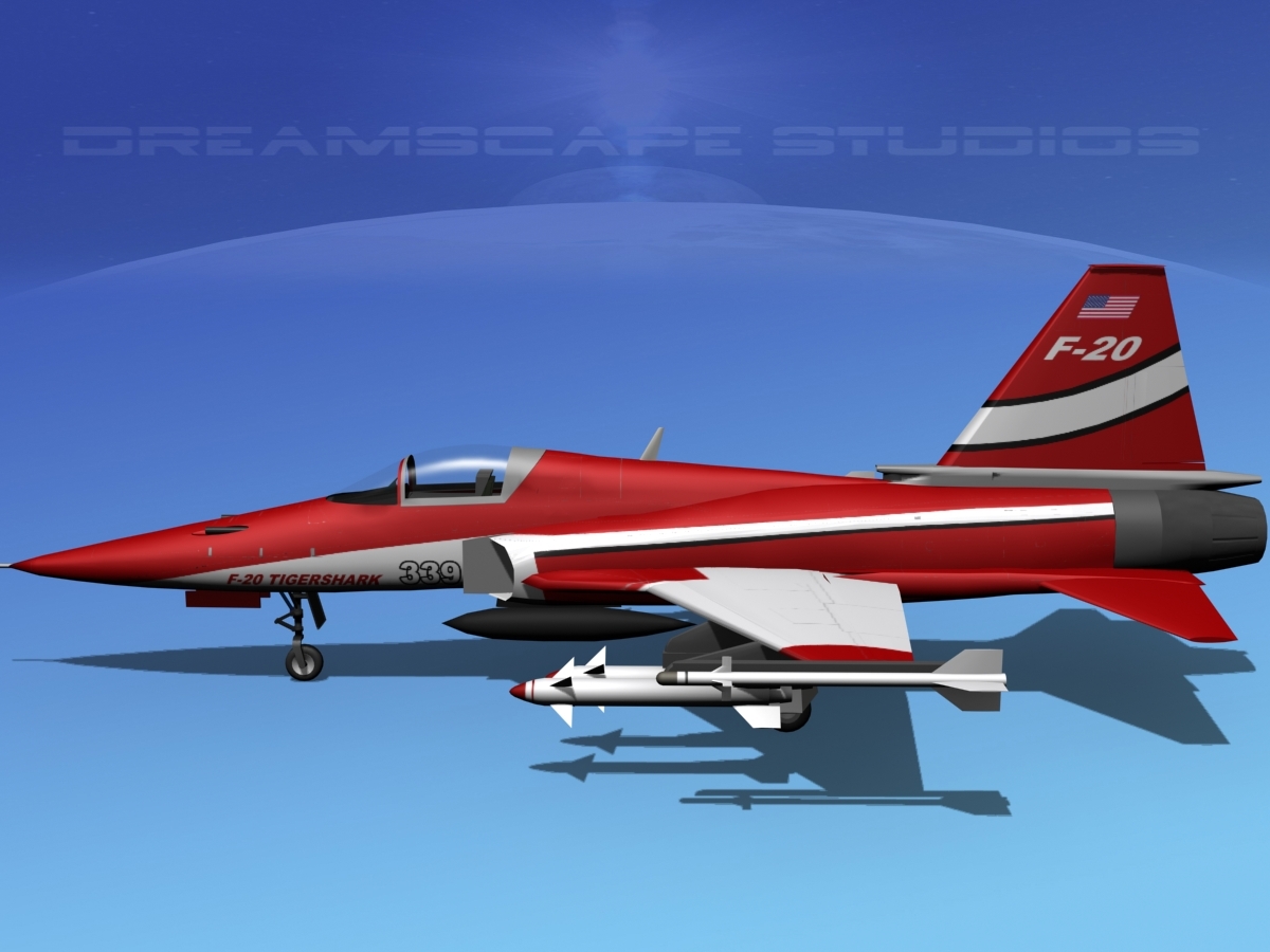 northrop tigershark f-20 fighter 3d model