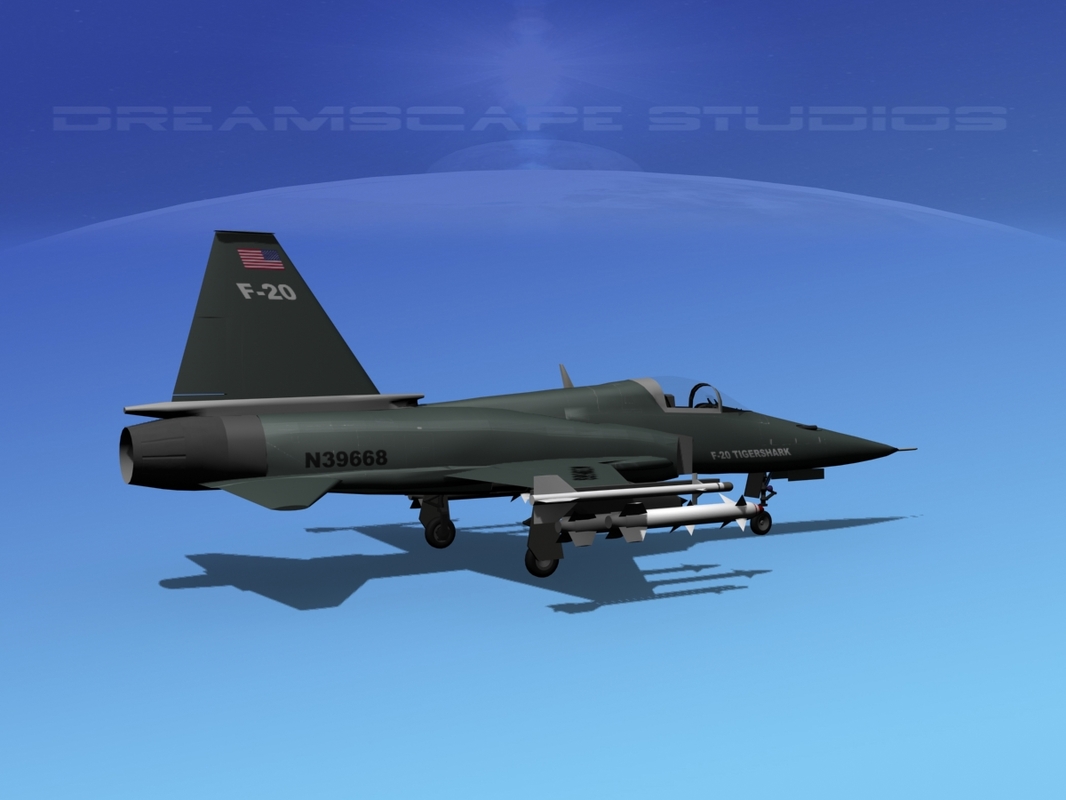 3d northrop tigershark f-20 fighter