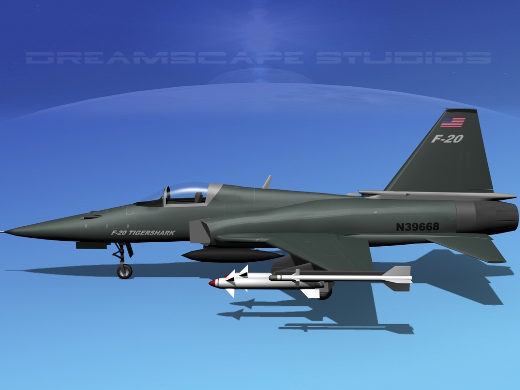 3d northrop tigershark f-20 fighter