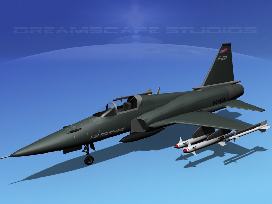 3d northrop tigershark f-20 fighter