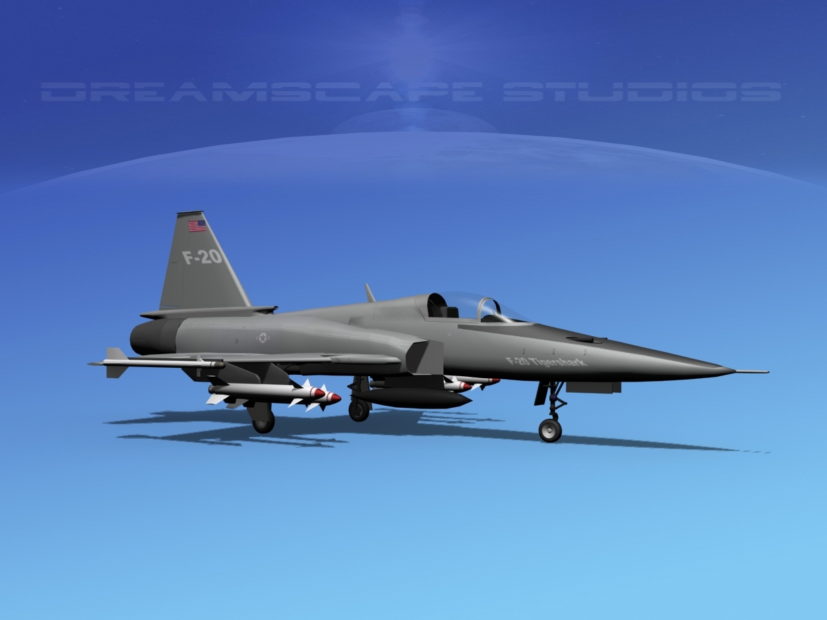 3d model northrop tigershark f-20 fighter