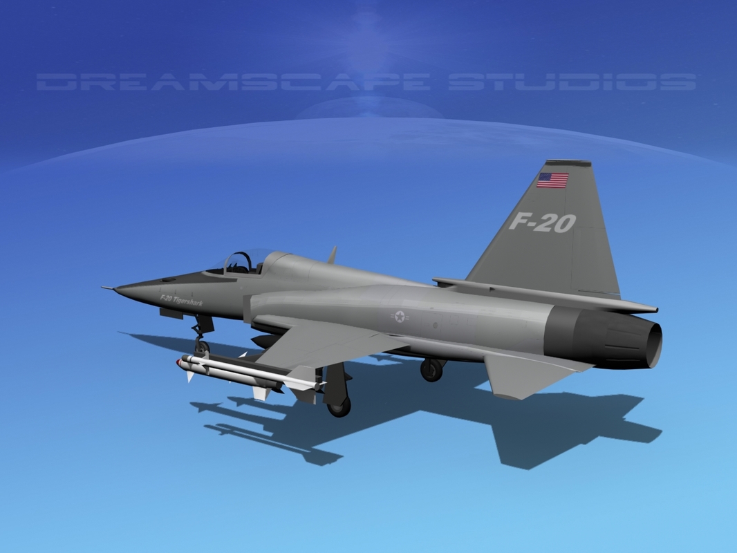 3d model northrop tigershark f-20 fighter