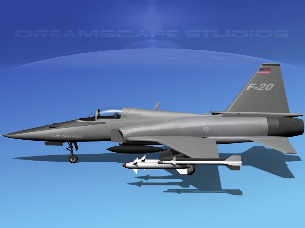 3d model northrop tigershark f-20 fighter