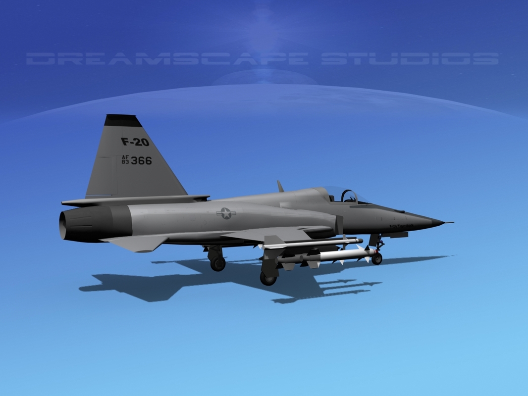 3d model northrop tigershark f-20 fighter